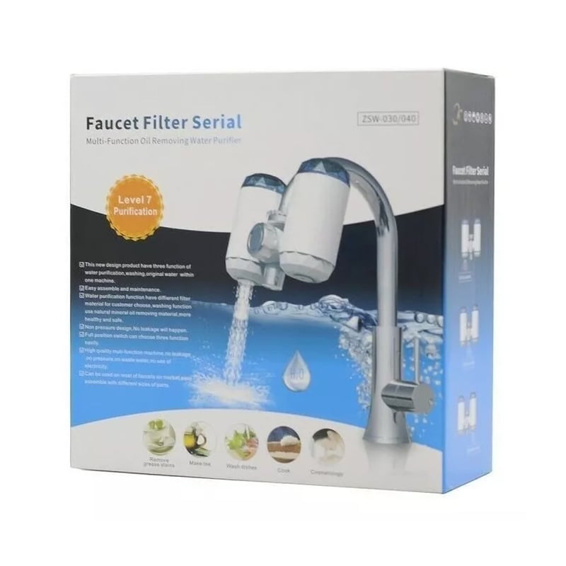 GENERICO Purificador De Agua Doble Filtro Para Llave 7 Etapas ...