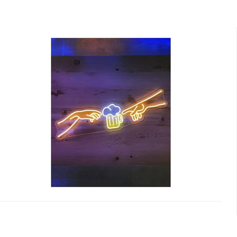 GENERICO Letrero Led Neón Cerveza Bar Meme Alto 25cm Luminoso ...