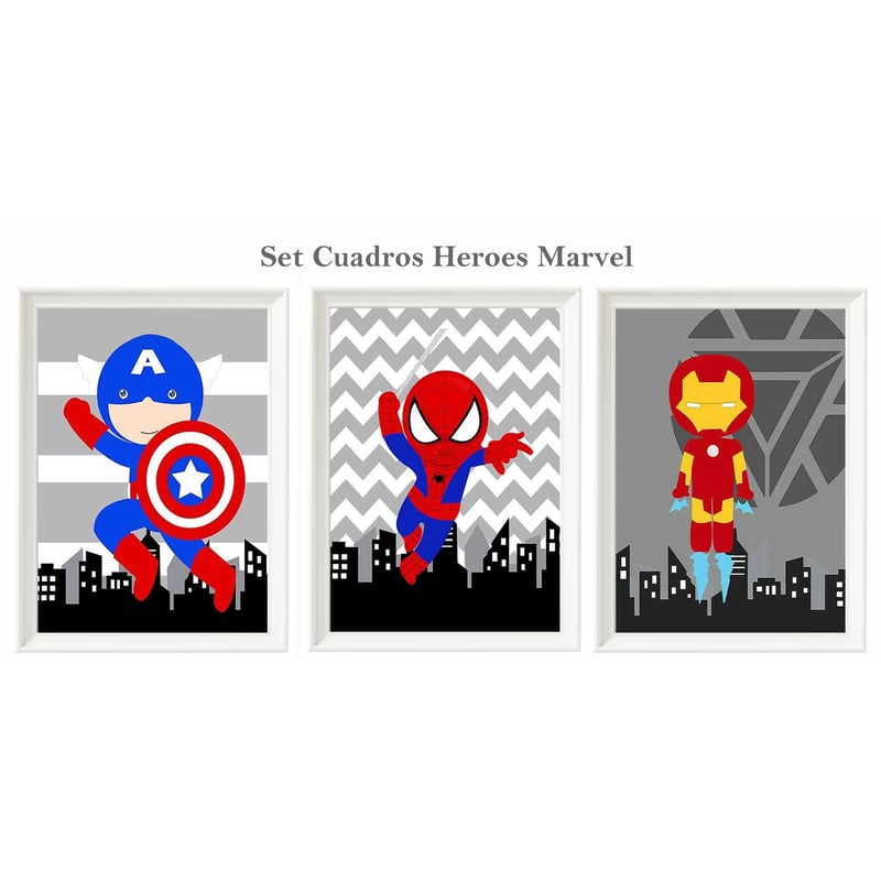 Set Cuadro Infantil niño - Superheroes Marvel | Sodimac - Falabella