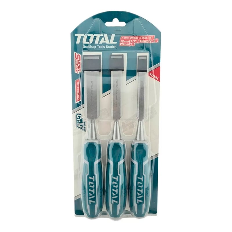 TOTAL TOOLS Kit Set Juego De Cinceles Para Madera 3 Pcs Total ...