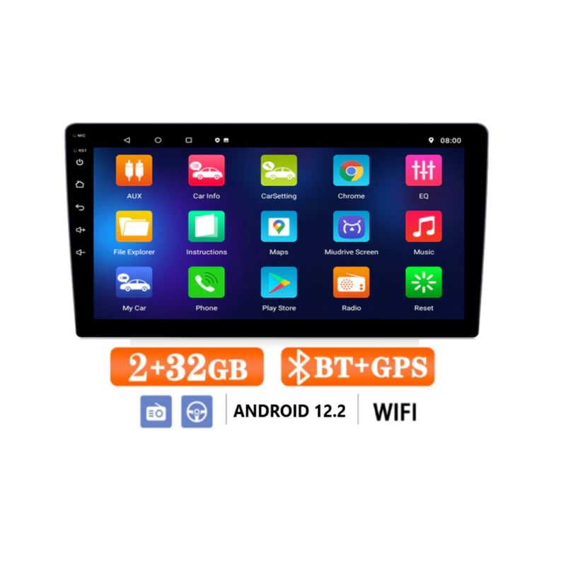 GENERICO Radio Android 12 Gps Mirror Link Wifi Usb 2 Din 10 Pulgadas ...