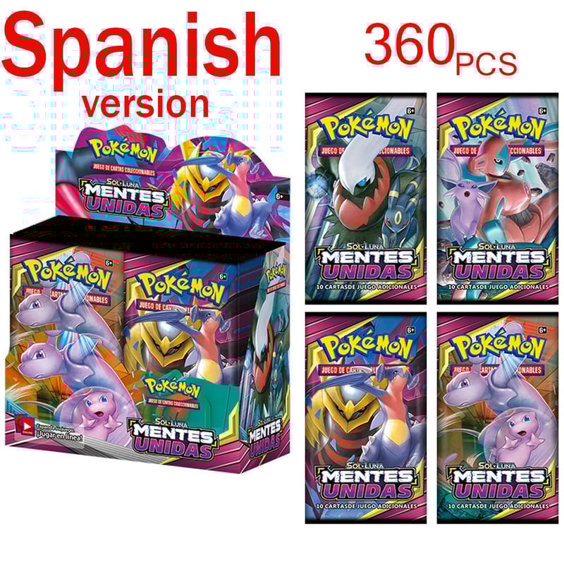 BLWOENS Juego de Cartas de Pokémon 360 juego de mesa con letras de ...
