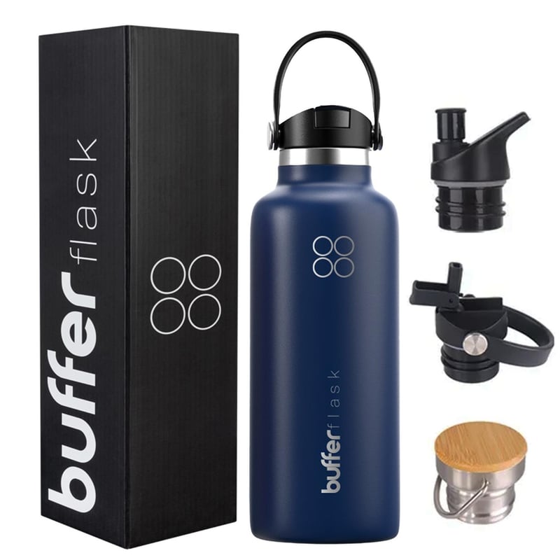 BUFFER FLASK Termo Botella Agua Termica Acero Inox Buffer - Azul | falabella.com
