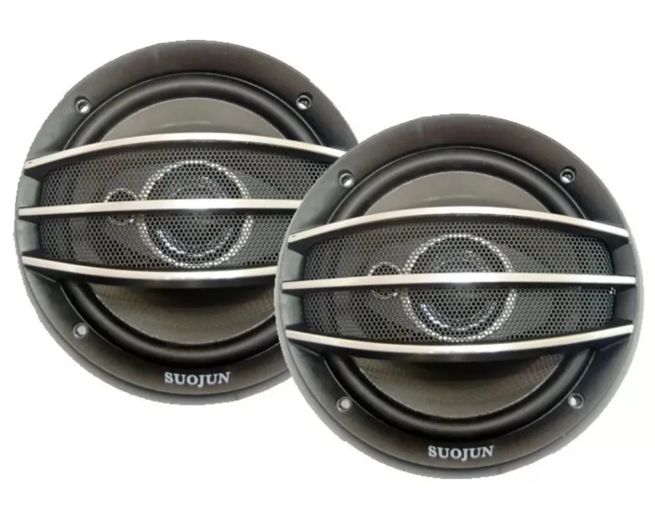 GENERICO Kit 2 Parlantes Auto 5 Pulgadas Redondos 300w Coaxial 3 Vías ...