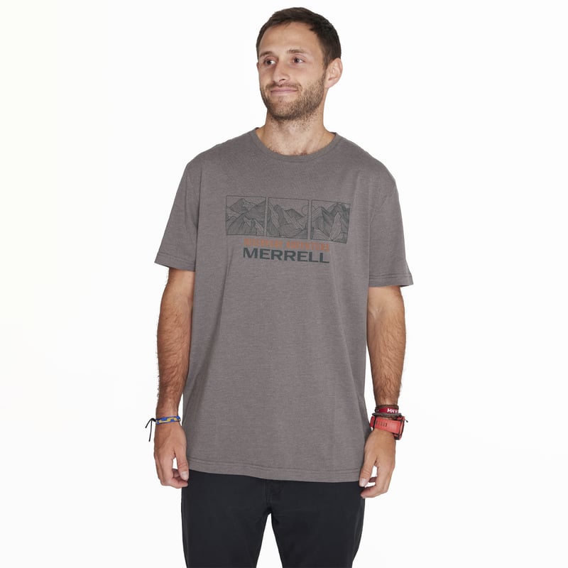 MERRELL Polera M/C T-Shirt Short Sleeve Gris Hombre MERRELL | falabella.com