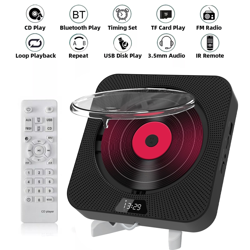 DANWEILE Pantalla LED Reproductor CD portátil Altavoces Bluetooth estéreo-Negro | falabella.com