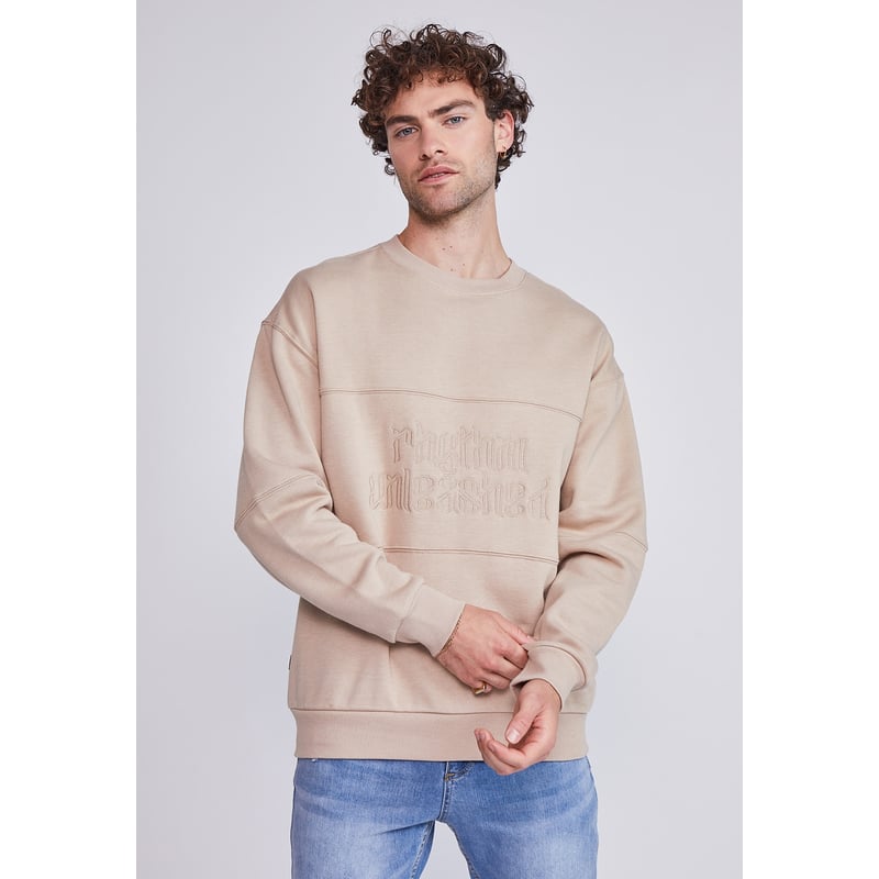 SIOUX Poleron Hombre Aplicación Beige Sioux | falabella.com