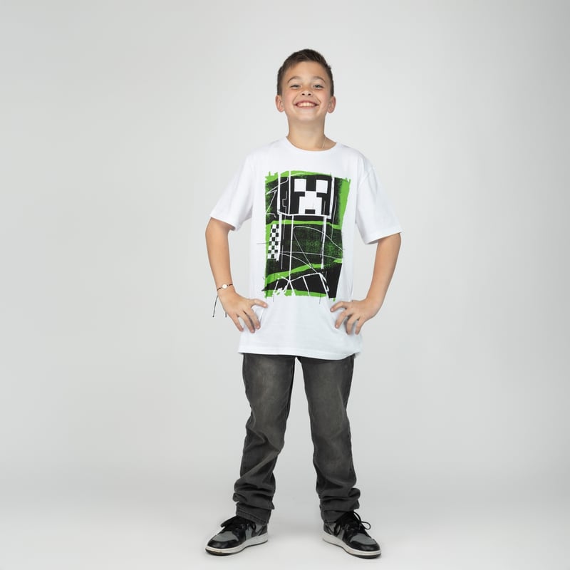 MINECRAFT Polera Niño Minecraft Imagen Blanco Minecraft | falabella.com