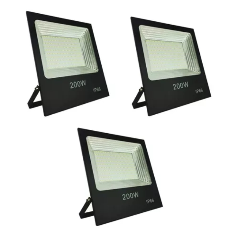 Pack X3 Focos 200w Reflector Led Luz Exterior Canchas Ip66 | Sodimac - Falabella