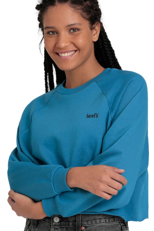 LEVIS Polerón Mujer Regular Fit Logo Mini Porter Azul Levis | falabella.com