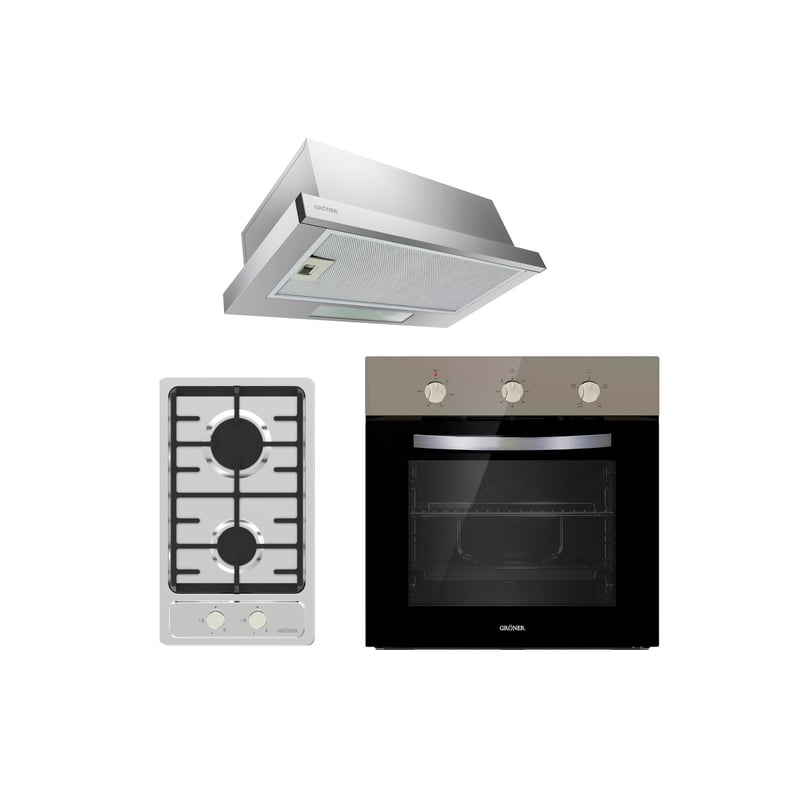 GRONER Kit Empotrable Inox Gas 2Q Groner | falabella.com