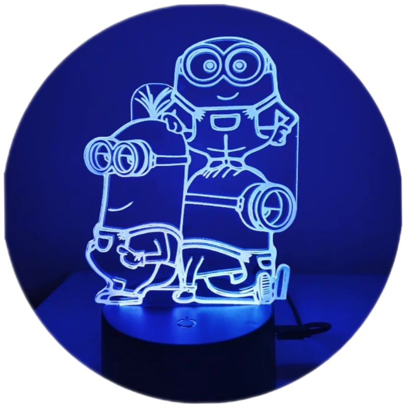 GENERICO Lámpara De Mesa Led 3d Minions 7 Colores | falabella.com