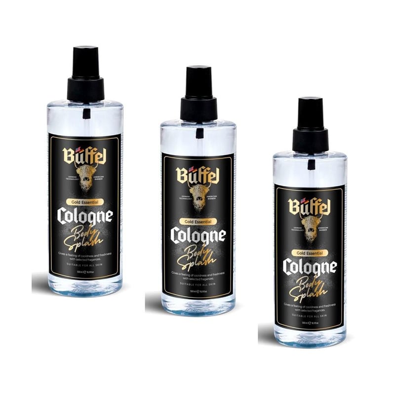 BUFFALO Pack X 3 Colonia De Hombre Gold Body Splash Varon 500 Ml Buffel ...