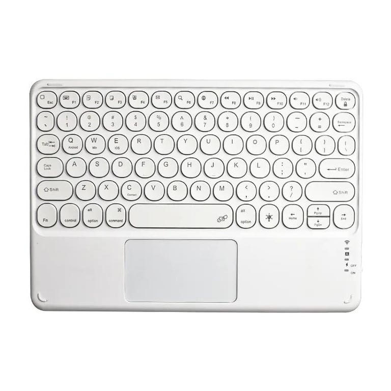 GENERICO Teclado Touchpad Bluetooth En Español Tablet Pc Cel Blanco ...