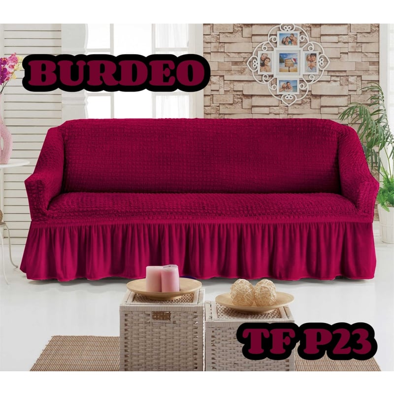 GENERICO Funda de Sillon 3 cuerpo estilo turco burdeo | falabella.com
