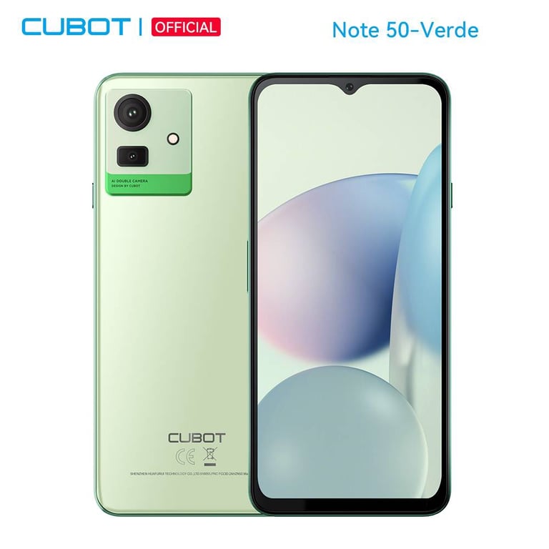 CUBOT Celular Cubot Note 50 8GB 256GB Tarjeta SIM Dual Android 13-Verde ...