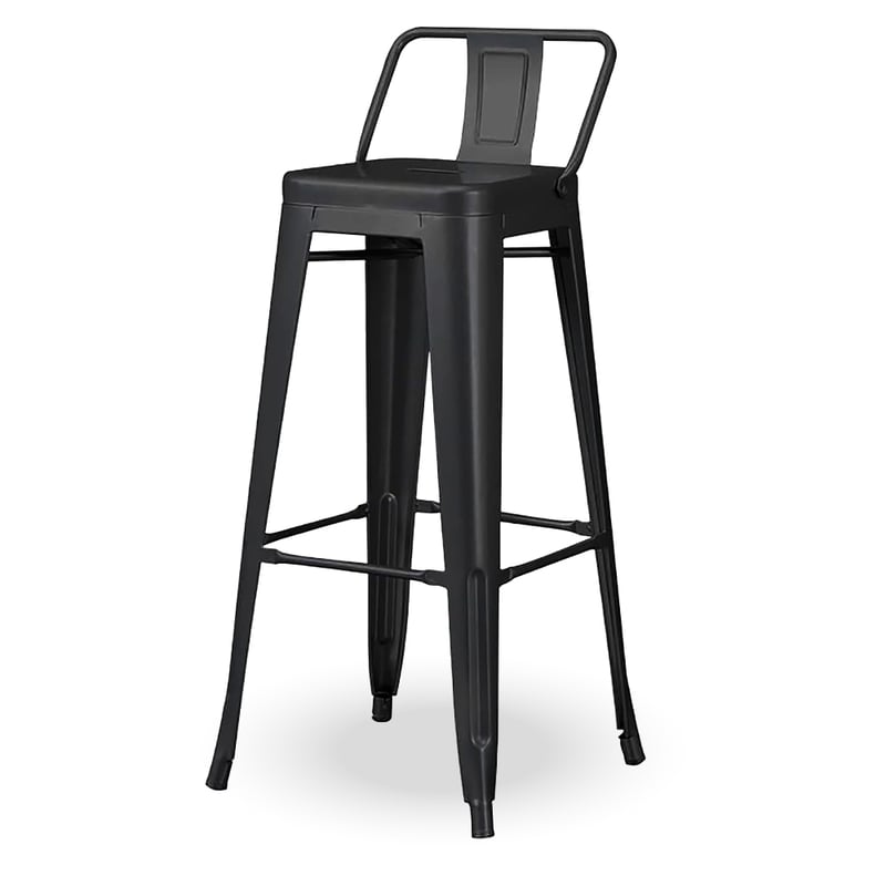 Silla de Bar Negra con respaldo | Sodimac Chile