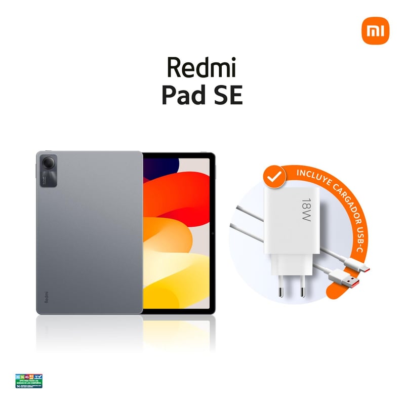 XIAOMI Tablets Redmi Pad SE Graphite 4GB RAM 128GB ROM | falabella.com