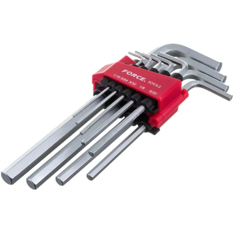 FORCE Juego Llaves Allen Largas Pulgadas 9pz 5093LS Force | falabella.com