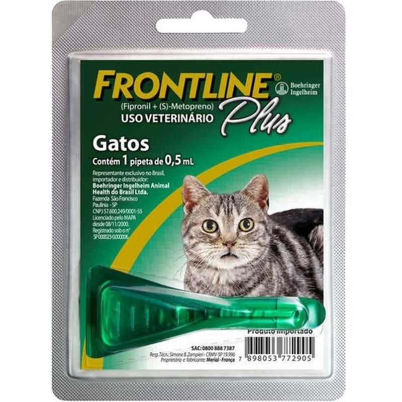 BOEHRINGER INGELHEIM Frontline Plus Pipeta Gato Pulgas Y Garrapatas ...