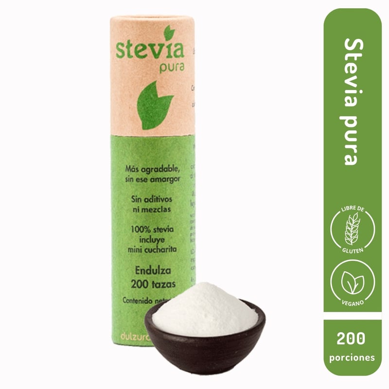 DULZURA NATURAL STEVIA PURA EN POLVO 200 TAZAS ENDULZANTE DULZURA NATURAL | falabella.com