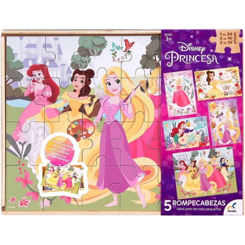 DISNEY Rompecabezas 5 En 1 Disney Princesa 80 Piezas | falabella.com
