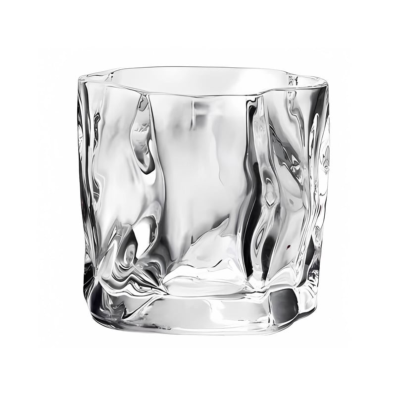 DANNY HOME Set de 4 Vasos de Vidrio Estilo Irregular Color Transparente ...