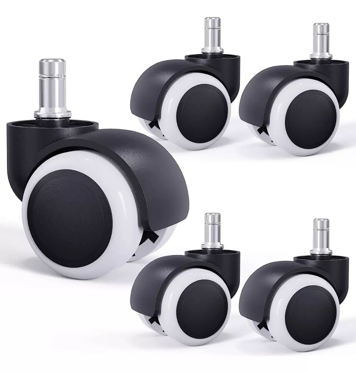 KUANGYE Ruedas Para Silla Escritorio Tipo Roller Set 5 Universales ...