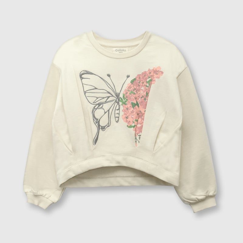 COLLOKY Polerones de niña mariposa (2 a 12 años) Beige 2-3 Años | falabella.com