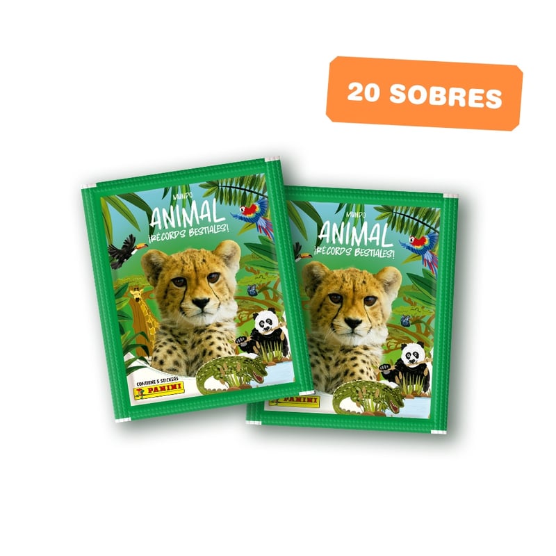 PANINI CHILE Pack El Mundo de los Animales (20 Sobres) | falabella.com