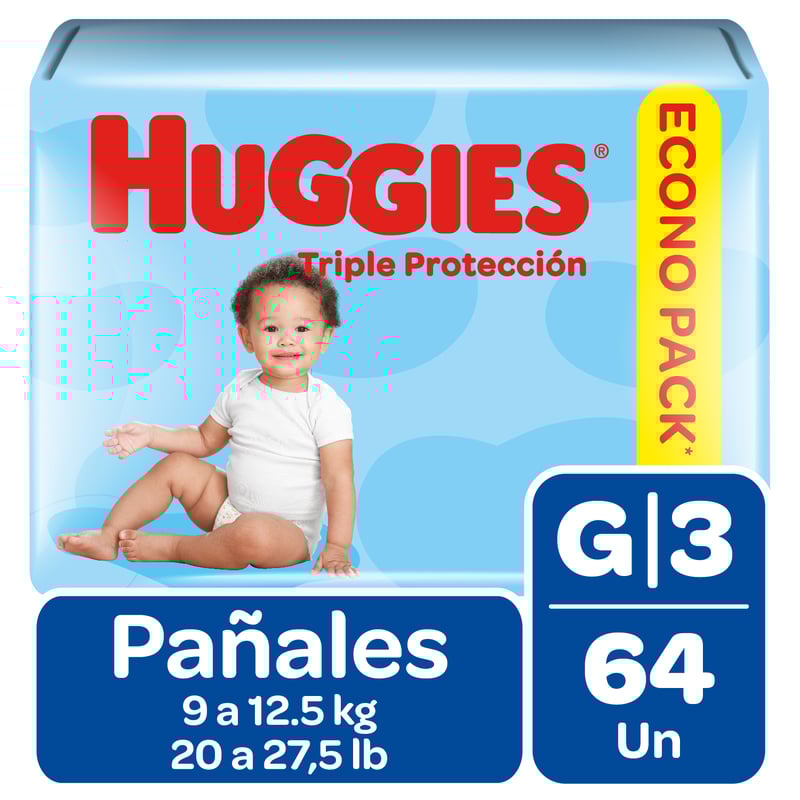 HUGGIES Pañales Huggies Triple Protección 64 un Talla G | falabella.com