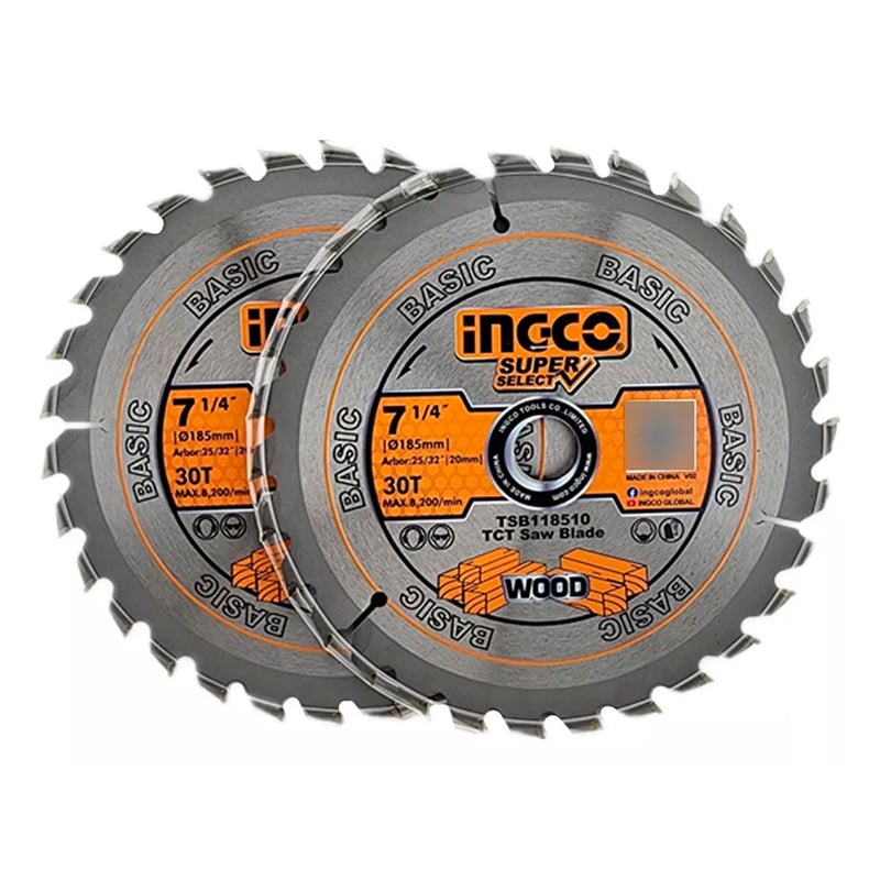 INGCO Pack 2 Hoja Disco Sierra Circular 7 1/4 30 Dientes Ingco ...