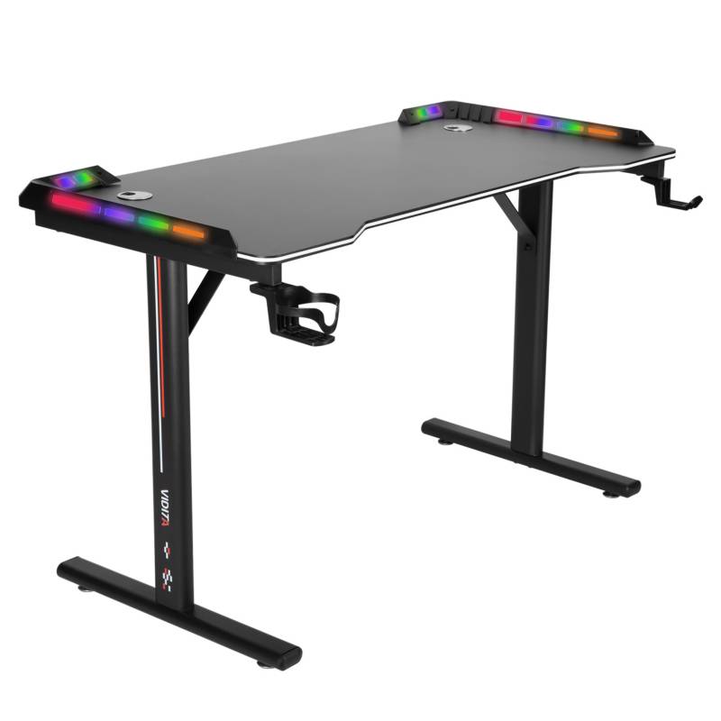 VIDITA Escritorio Gamer Mesa Gamer T-RGB 120cms con Luces Profesional ...