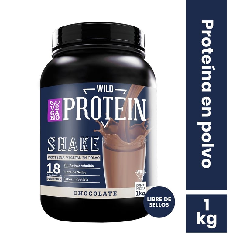 WILD PROTEIN PROTEINA en POLVO Vegano Sabor Chocolate 1 kg - WILD ...