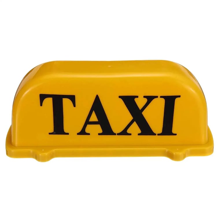 GENERICO Luminoso Letrero Taxi Amarillo Para Techo Magnético Con Luz ...