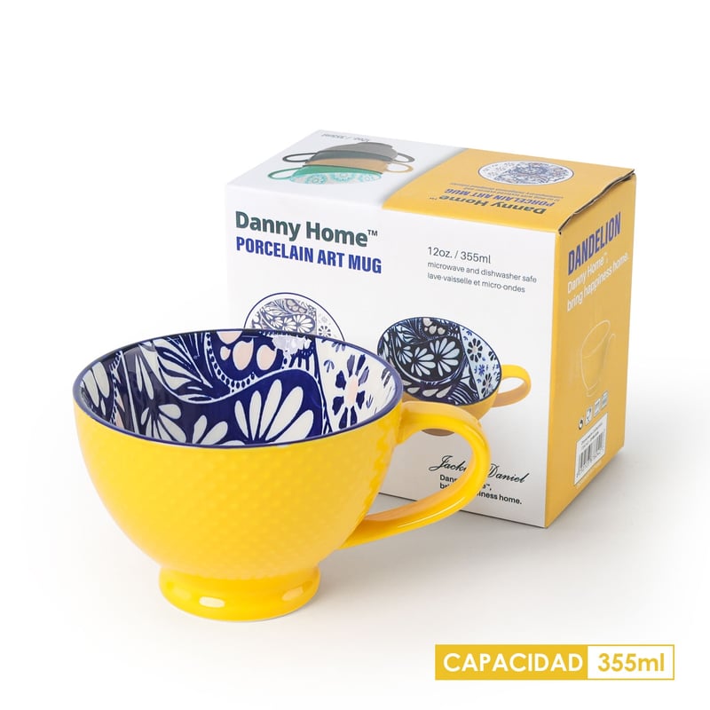 Mug con Textura Interior para Desayuno Amarillo Danny Home | Sodimac ...