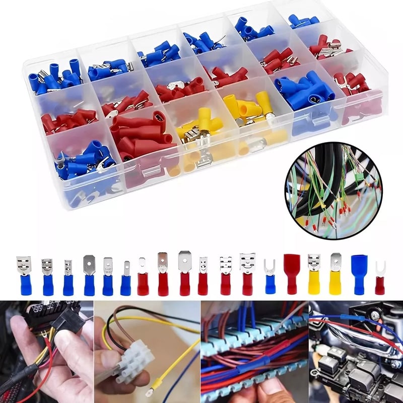 GENERICO Kit Terminales Conector De Cable Eléctrico Aislado Con Caja ...