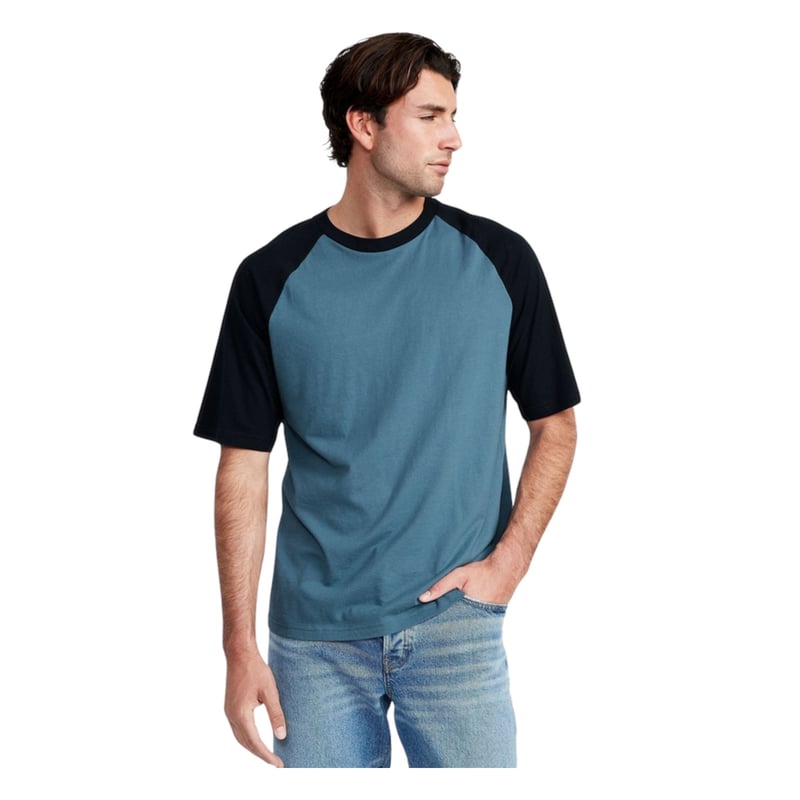OLD NAVY Polera Manga Corta Raglan Color Block Azul OLD NAVY ...