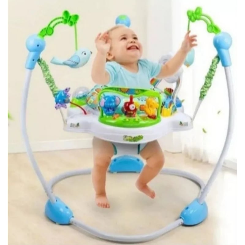 GENERICO CENTRO DE ACTIVIDADES BABY JUMP GIRO 360 AZUL SALTARIN ...