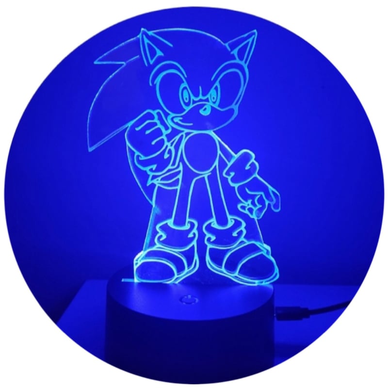 GENERICO Lámpara Led Ilusión 3d Sonic 7 Colores | falabella.com