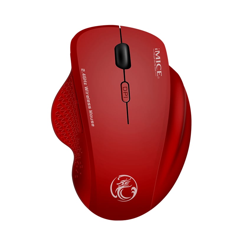 IMICE Mouse Optico Gamer Imice G6 Wireless Inalambrico 1600 Dpi Rojo ...
