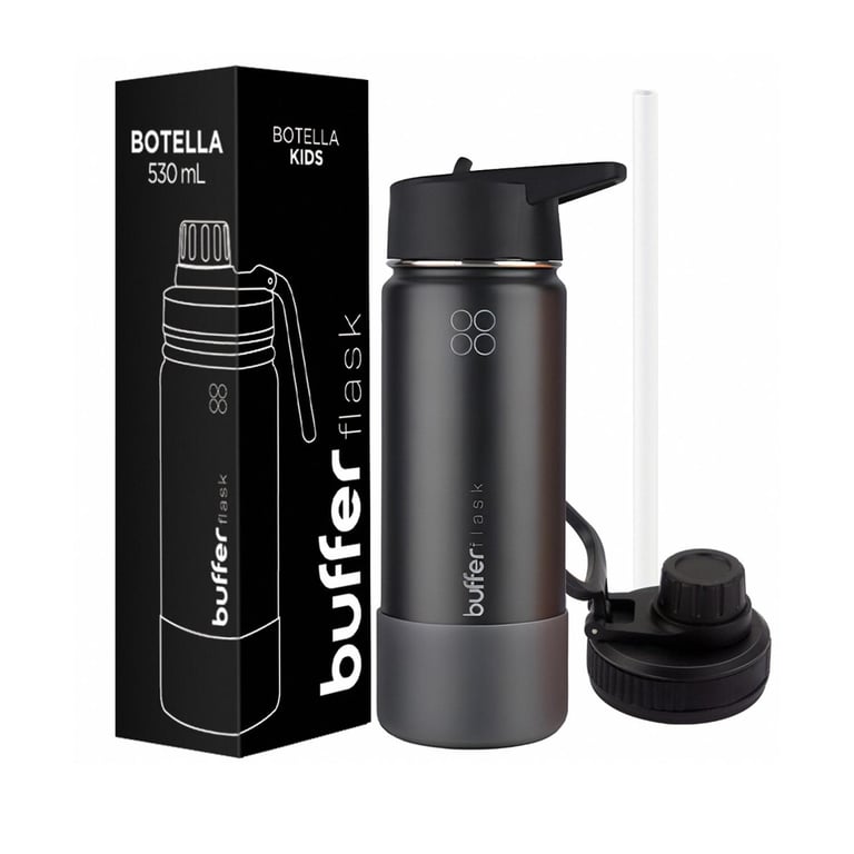 BUFFER FLASK Termo Botella Agua Niños Buffer Inoxidable - Negro | falabella.com