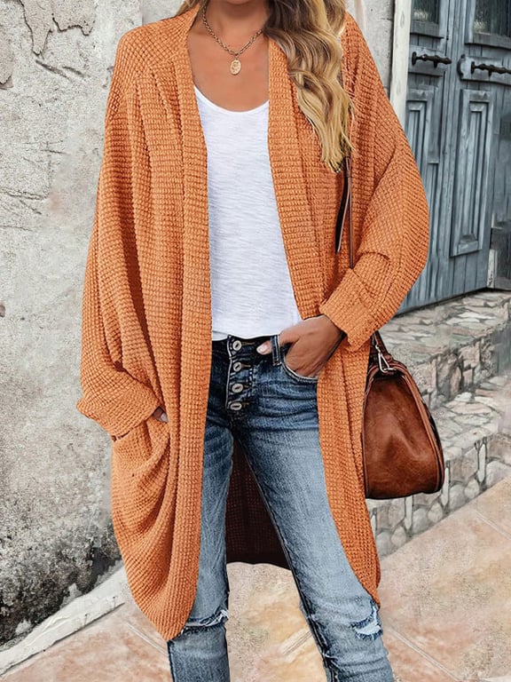 MOSS ROSE Cárdigan de punto largo casual sin botones para mujer ...