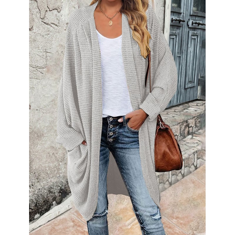 MOSS ROSE Cárdigan de punto largo casual sin botones para mujer ...