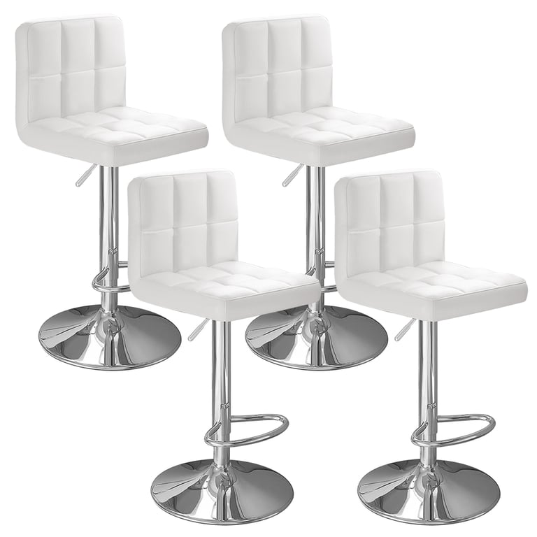 VIDITA Pack 4 Silla Piso Bar Altura Regulable Taburete Con Respaldo ...