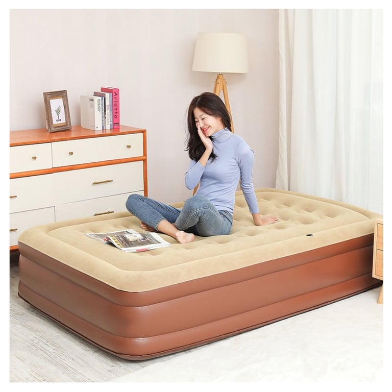 HOMER DESIGN Colchón Inflable Eléctrico individual 1¨5 plazas Beige ...