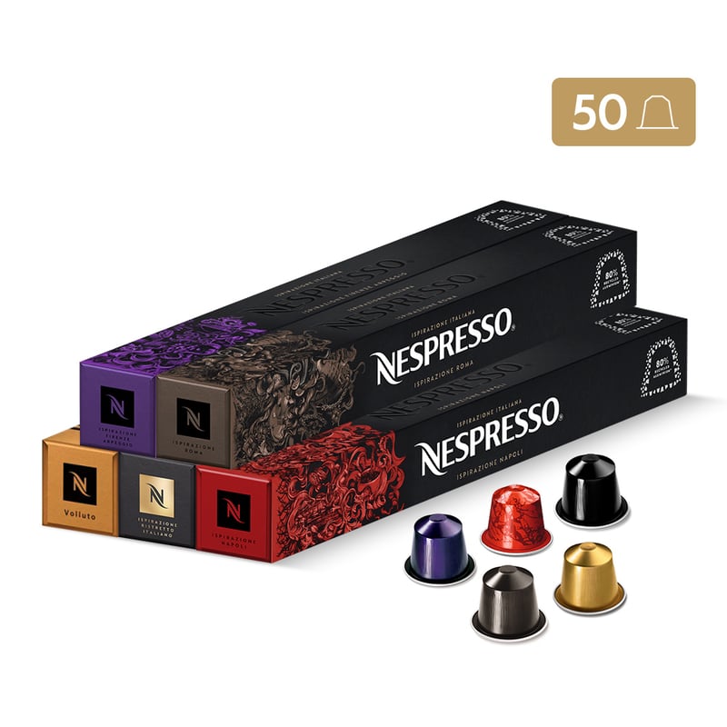NESPRESSO Cápsulas de Café Pack Nuestros Clásicos - 50 unidades ...
