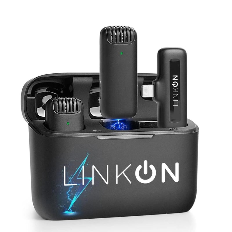 LINKON Microfono Inalambrico Solapa Lavalier Linkon - Negro - Entrada ...
