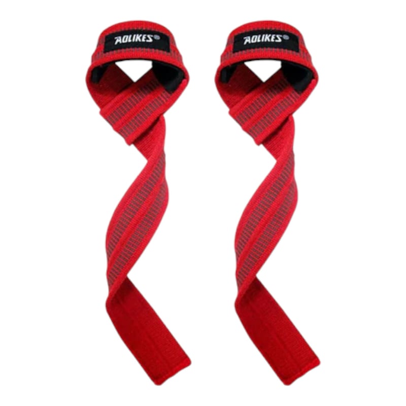 AOLIKES Straps para levantamiento de pesas Crossfit Gym - rojo ...