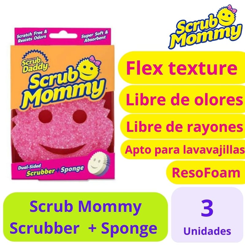 SCRUB DADDY Scrub Mommy Esponja Original - 3uds | falabella.com